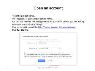 Google App Engine tutorial | PPT