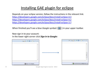 Google App Engine tutorial | PPT