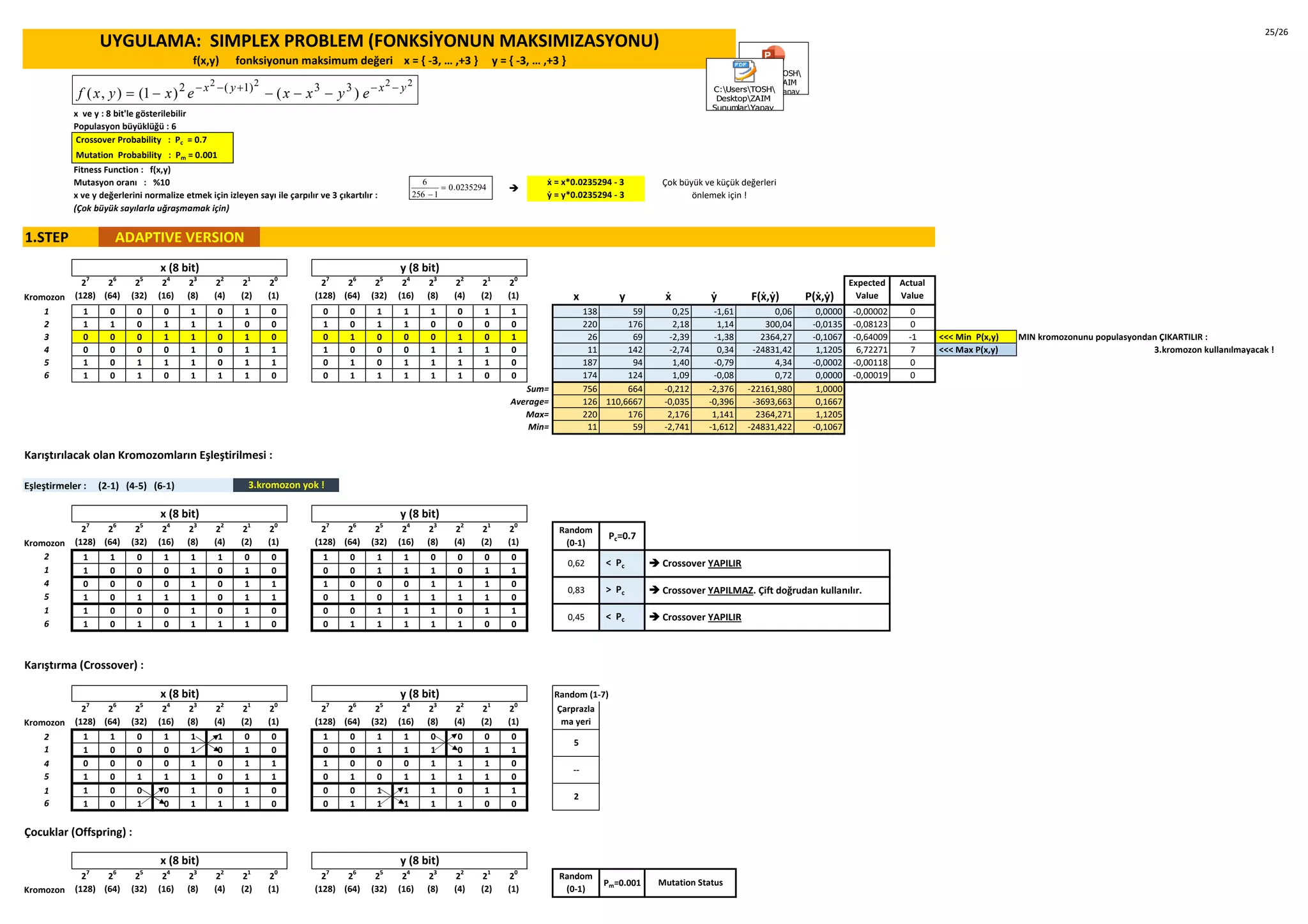 Genetic Algorithm Examples & Presentation (in Turkish) | PDF