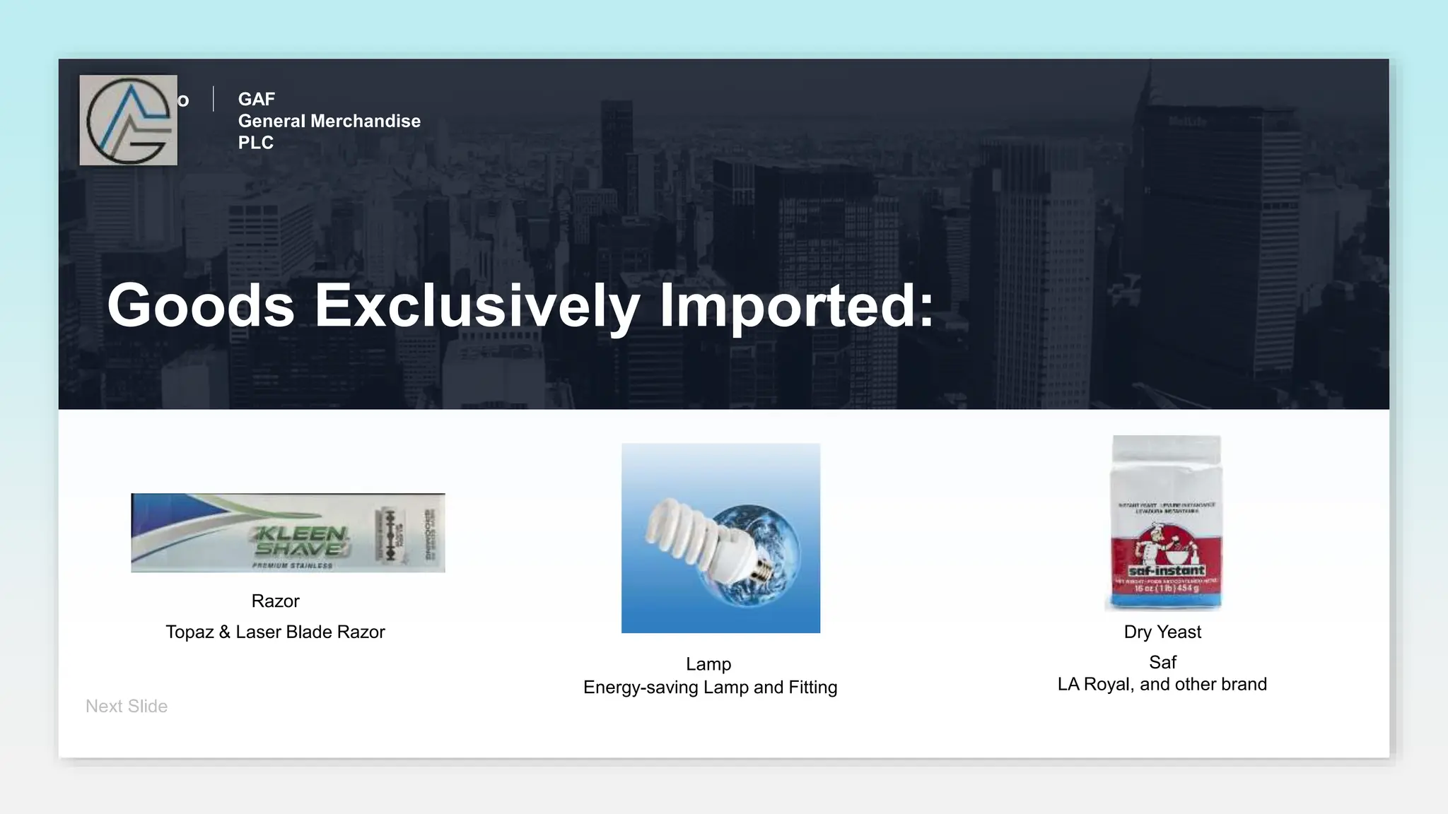 gaf_impex_project_done_on_powerpoint_sam | PPTX