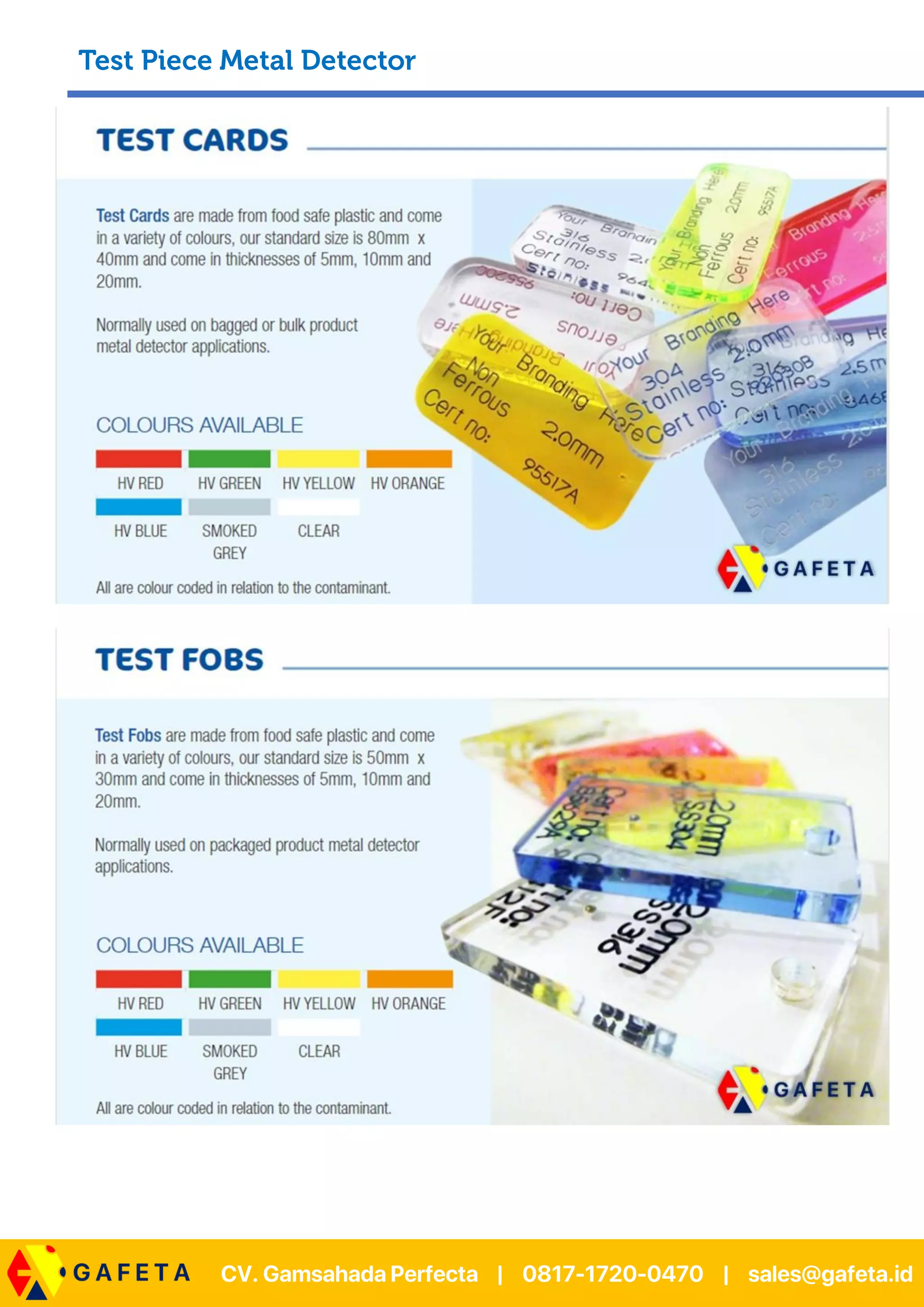 Test Piece Metal Detector | PDF
