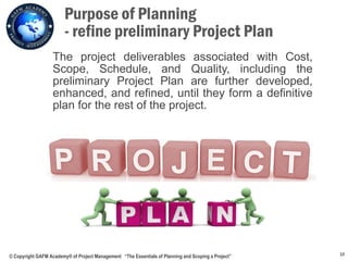 GAFM Academy - THE ESSENTIALS OF PLANNING AND SCOPING A PROJECT | PDF | Business | Business and ...