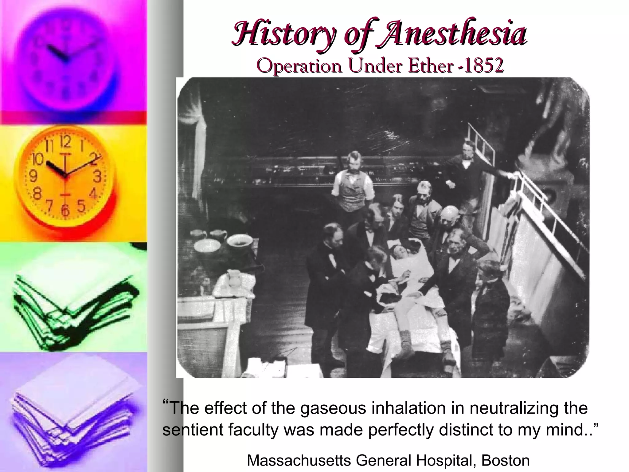 Introduction to Anesthesia for medical students | PPT