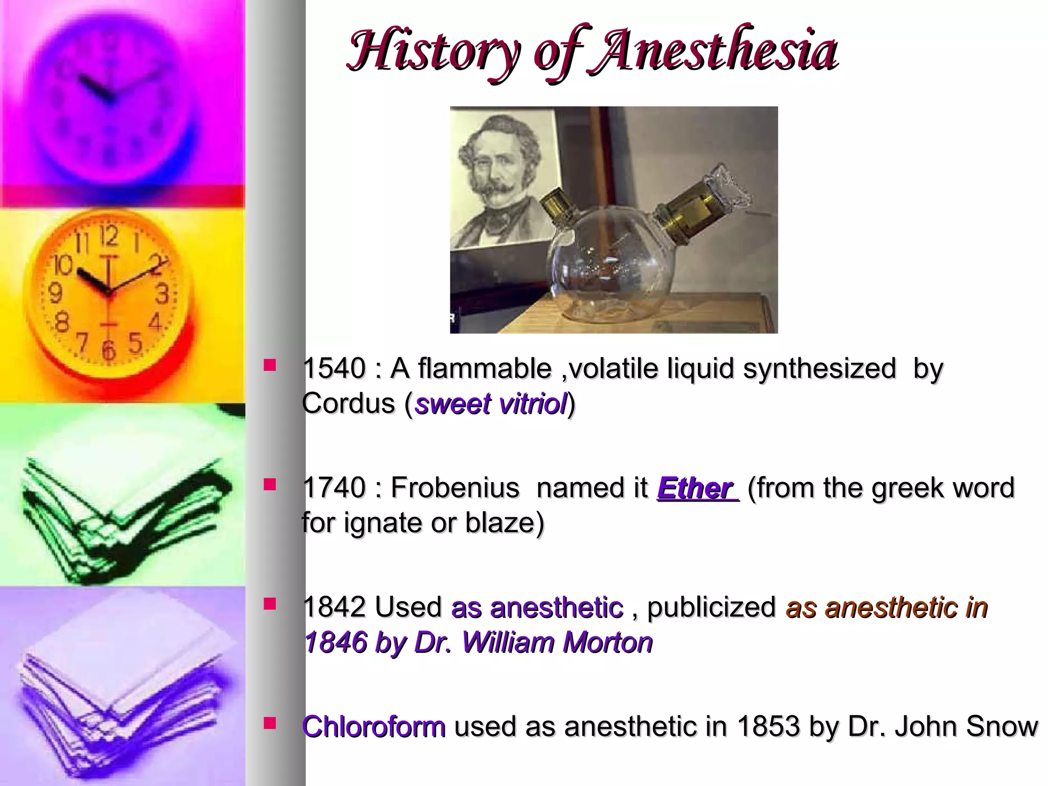 Introduction to Anesthesia for medical students | PPT