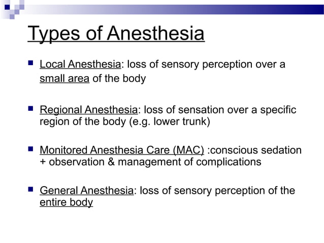Introduction to Anesthesia for medical students | PPT