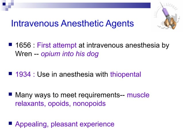 Introduction to Anesthesia for medical students | PPT