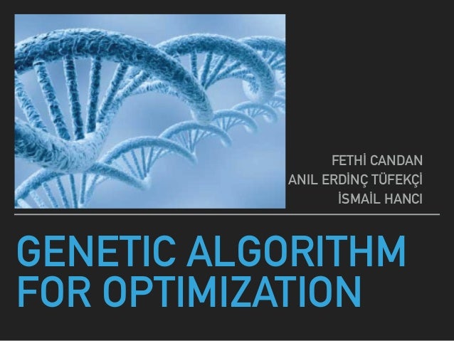 Genetic Algorithms For Optimization 6617