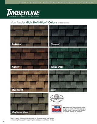 Timberline Shingle Colors