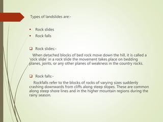 landsliding & mass movement | PPTX