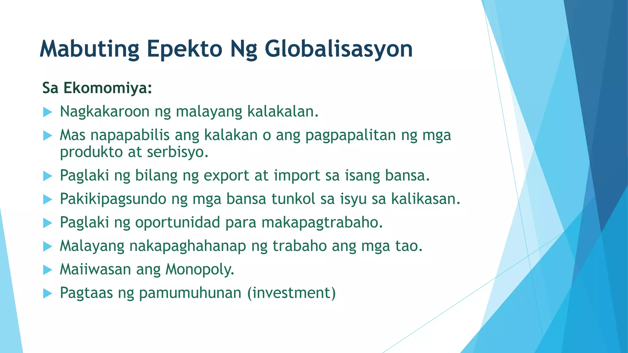 GLOBALISASYON | PPTX
