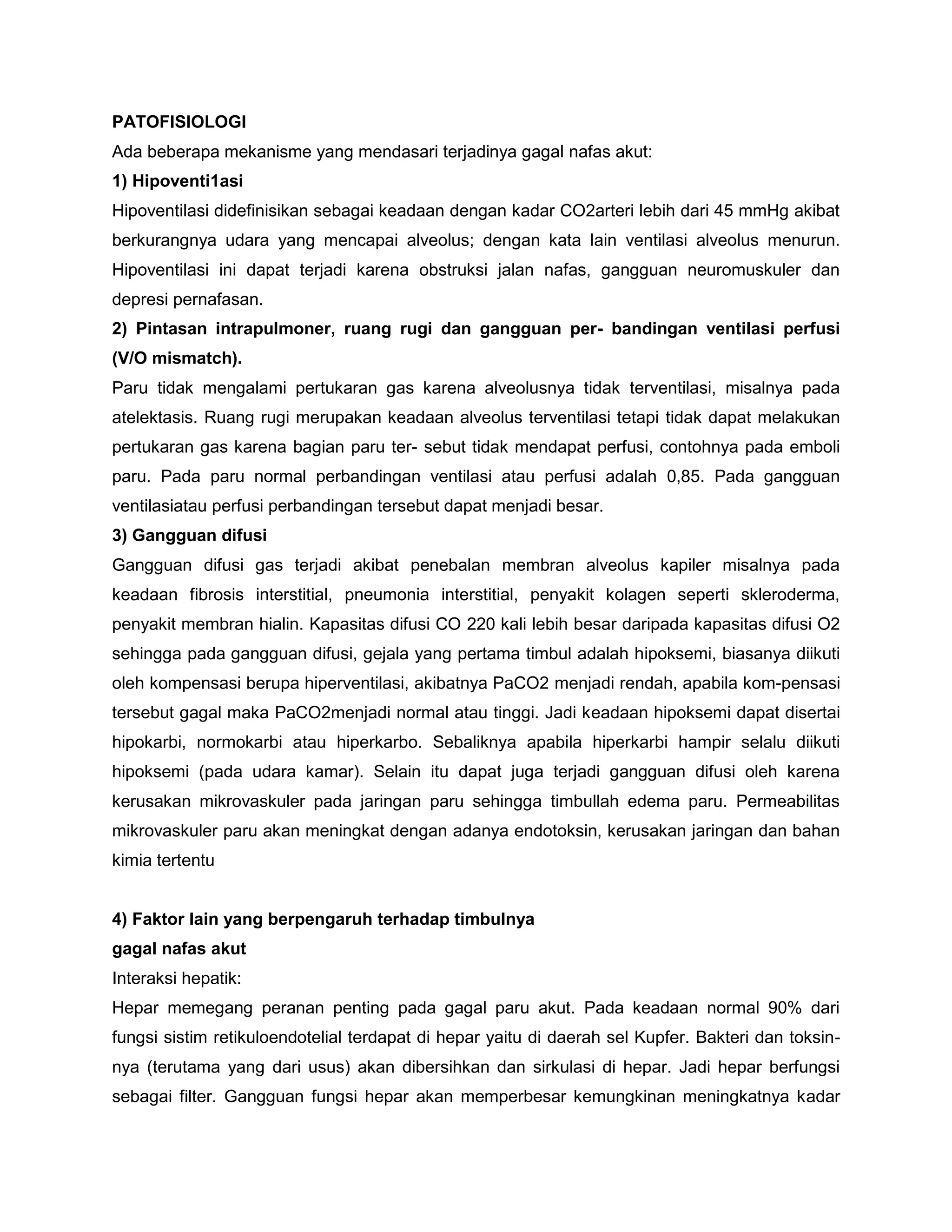 Gagal nafas akut presentasi | DOCX