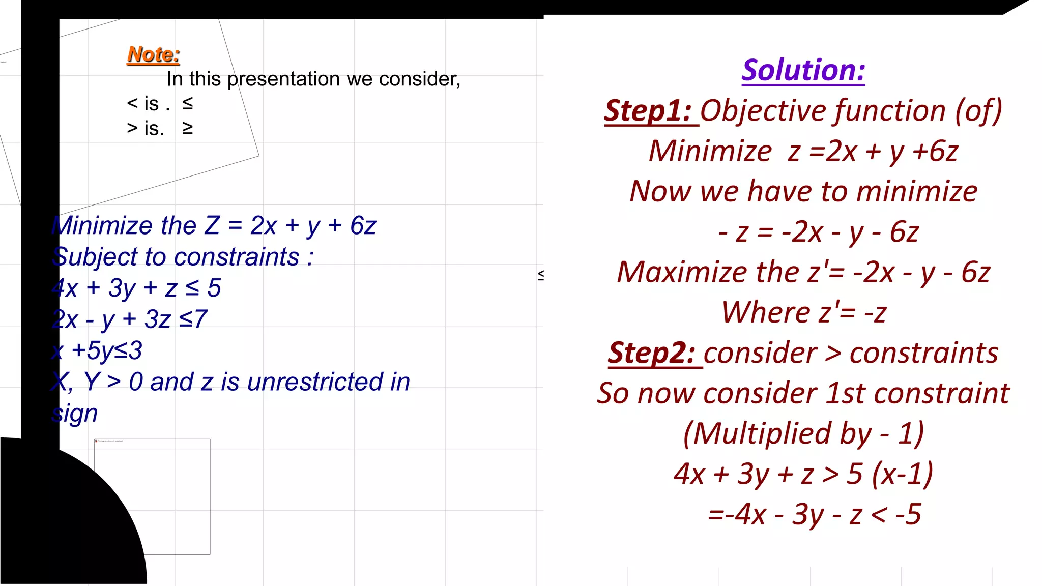 Canonical form and Standard form of LPP | PPTX