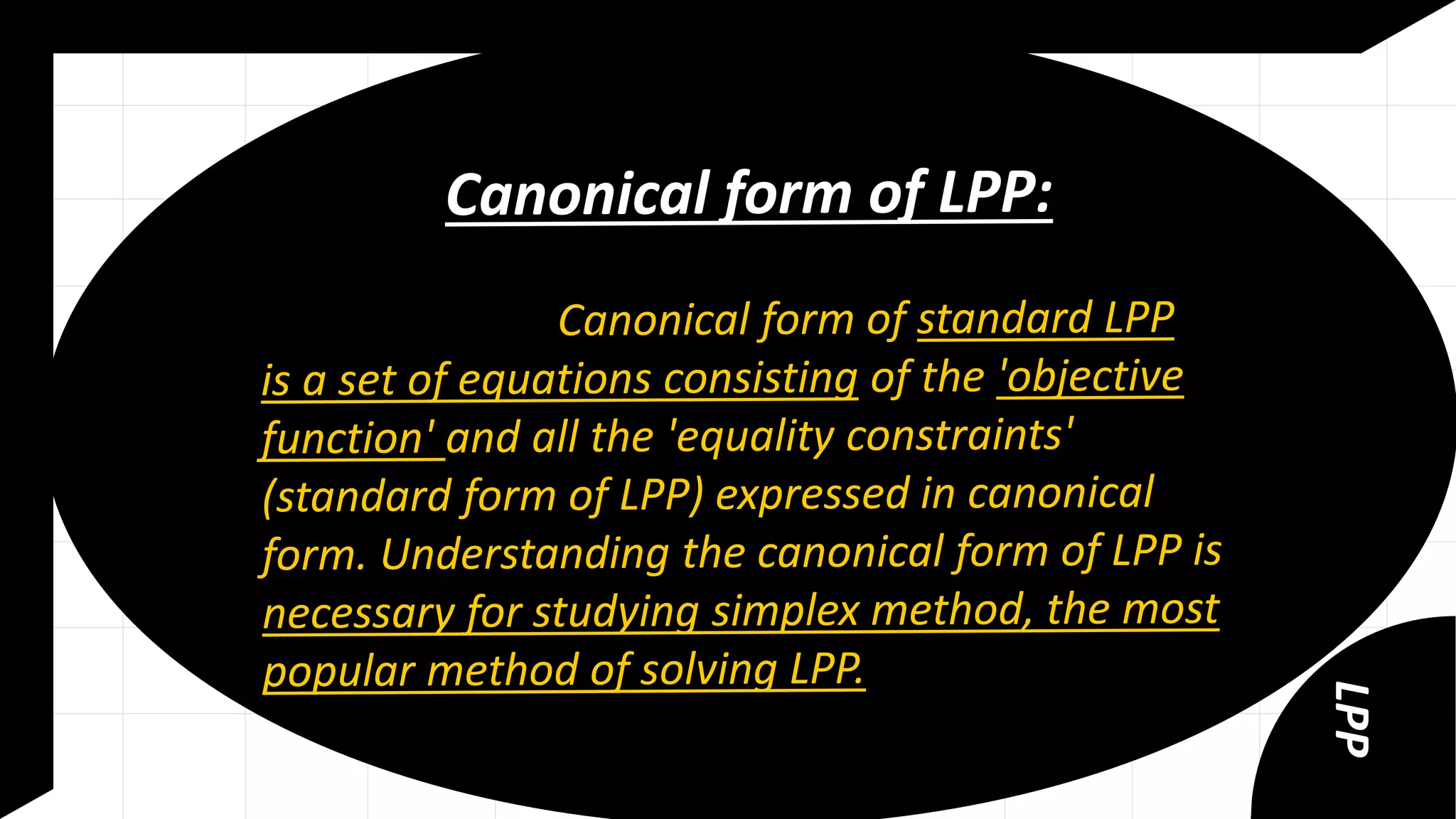 Canonical form and Standard form of LPP | PPTX