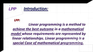 Canonical form and Standard form of LPP | PPTX