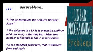 Canonical form and Standard form of LPP | PPTX