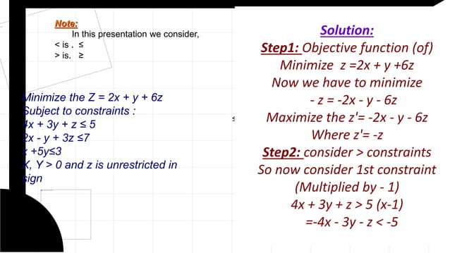 Canonical Form And Standard Form Of Lpp Ppt