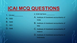 Institute of charted accountants of India | PPTX