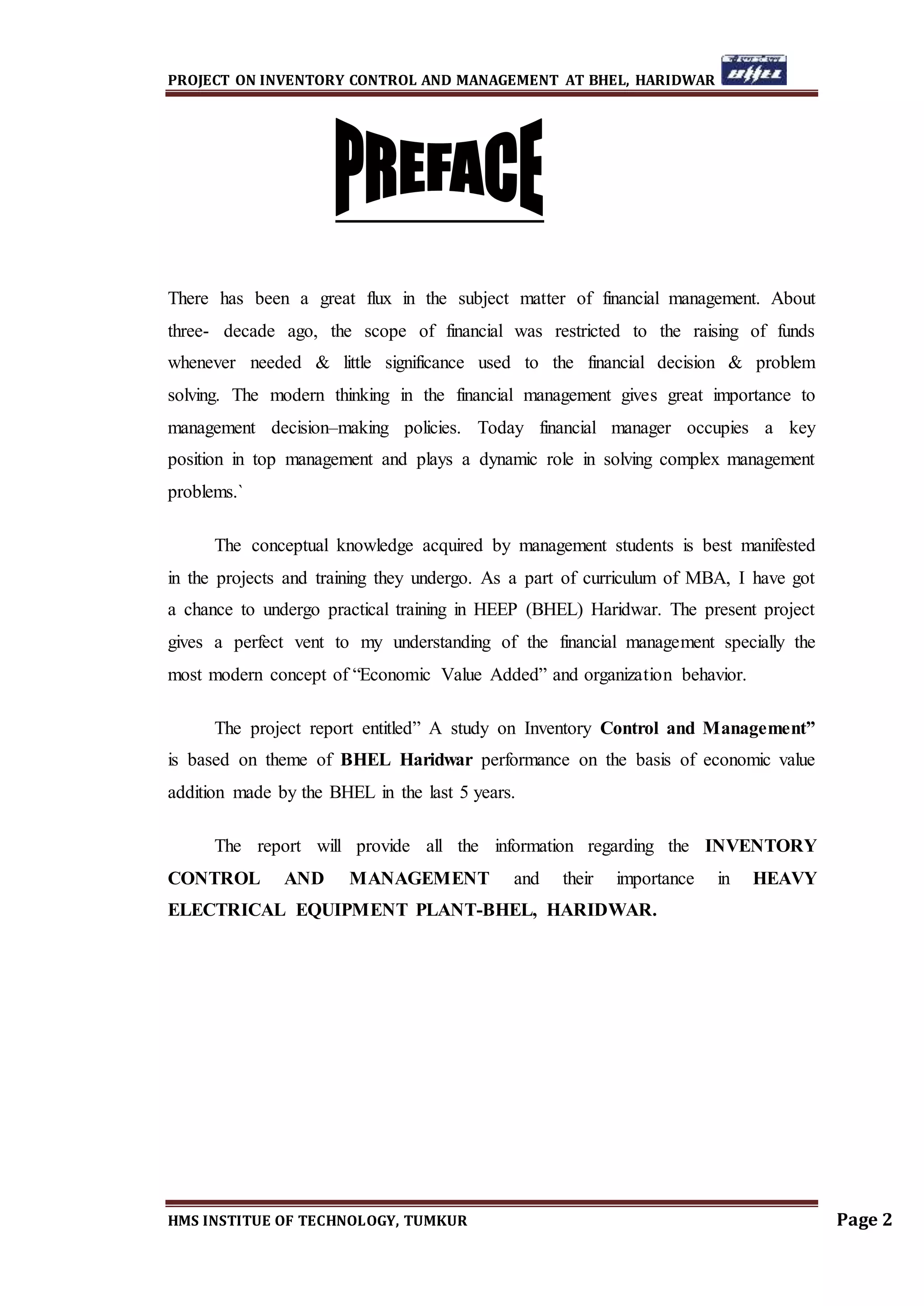 Inventory Control & Management | DOCX