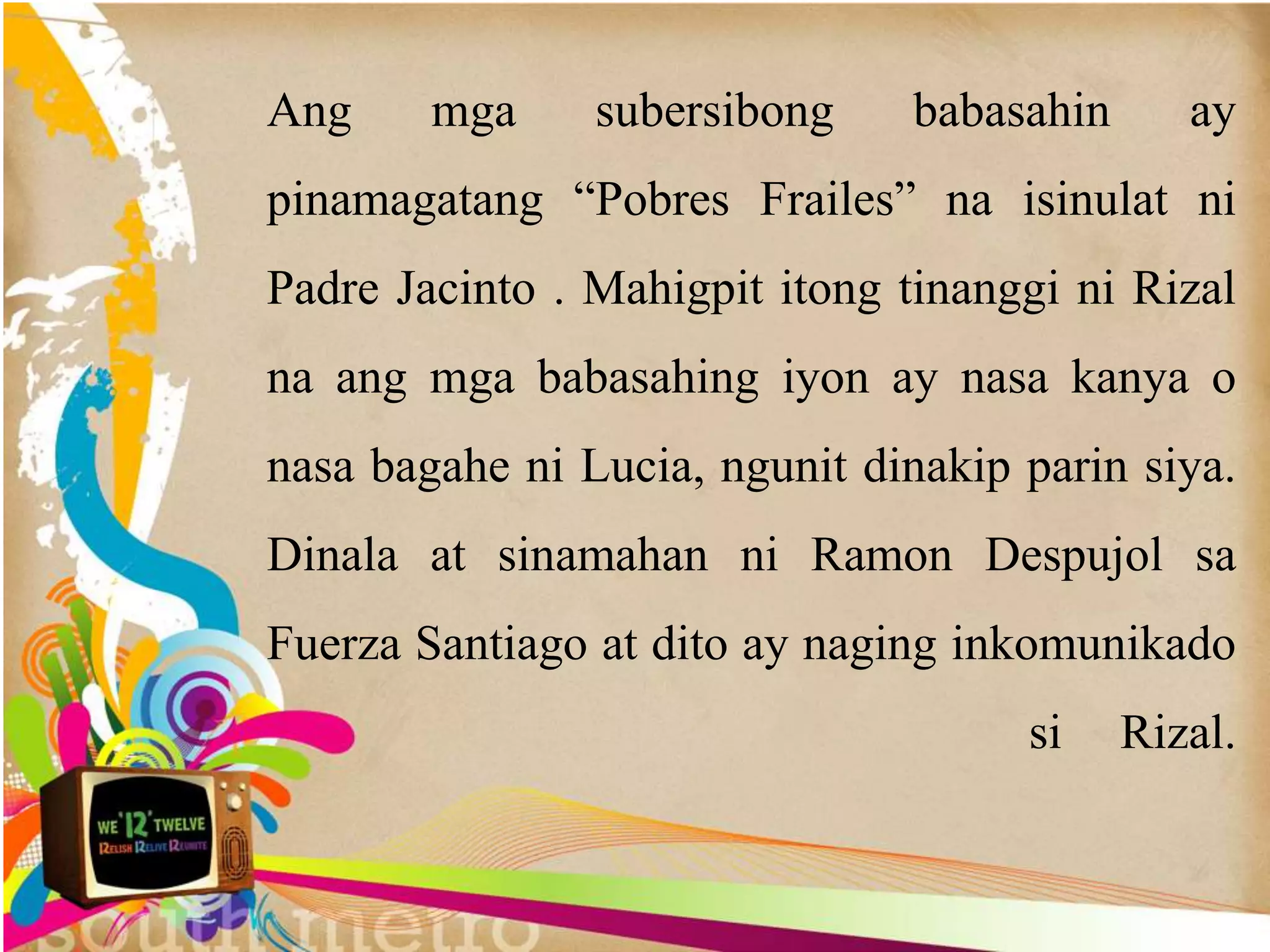 Kabanata 21- Ang pangalawang pag-uwi at ang La Liga Filipina | PPTX