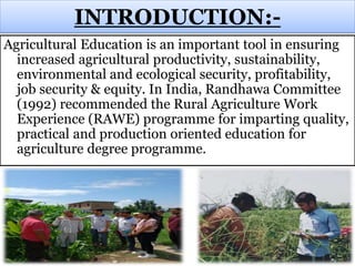 RAWE(Rural work experience report) | PPT
