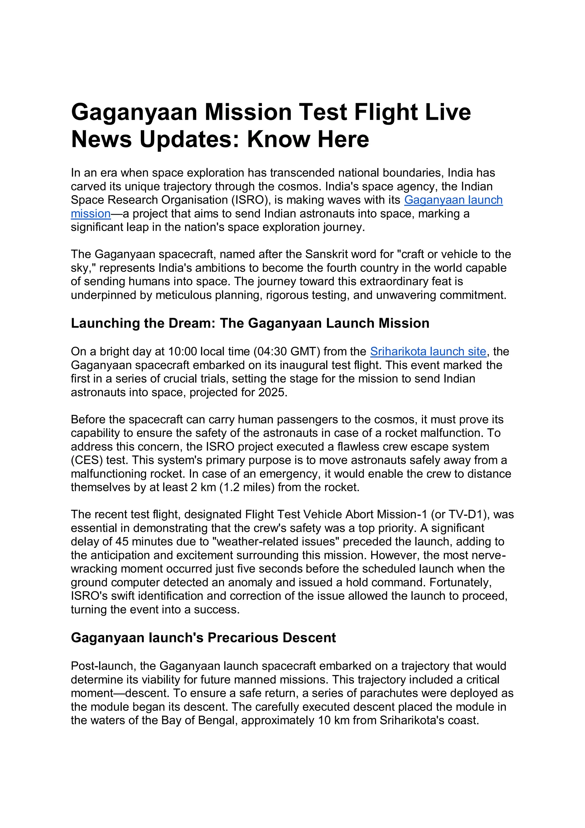 Gaganyaan Mission Test Flight Live News Updates.pdf