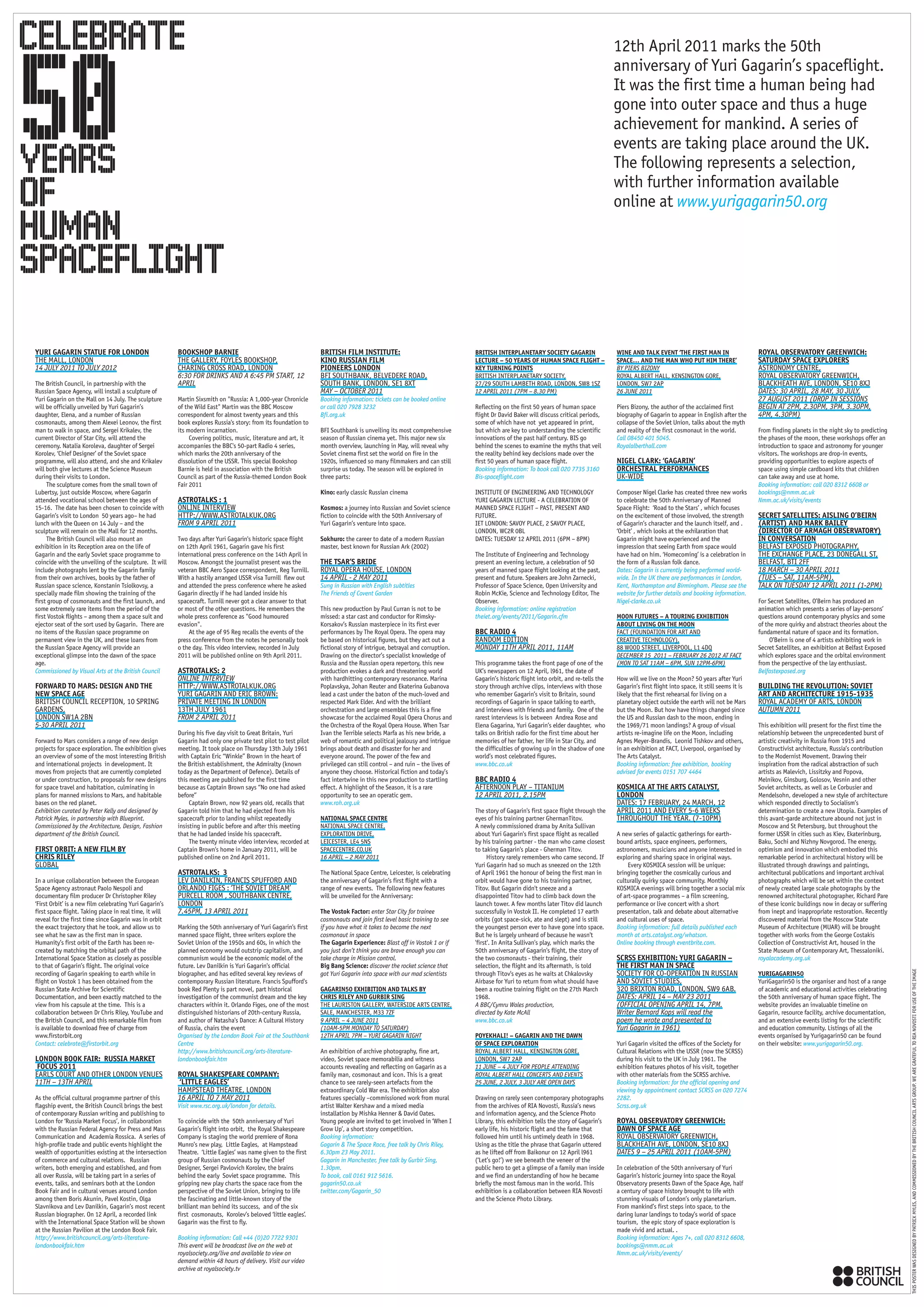 Yuri Gagarin Poster 2011 | PDF