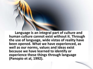 relationship of language and culture | PPTX