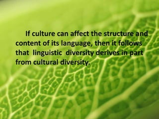 relationship of language and culture | PPTX