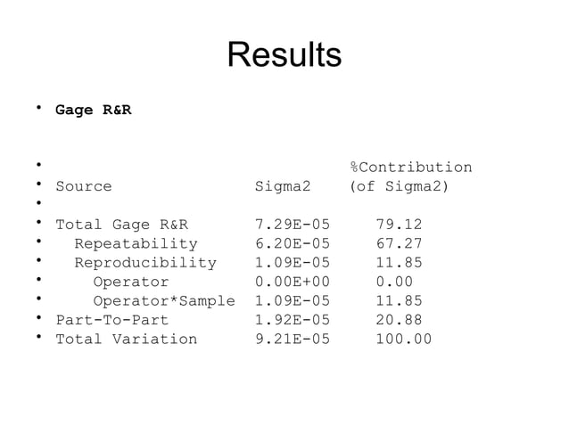 Gage r&r | PPT | Science