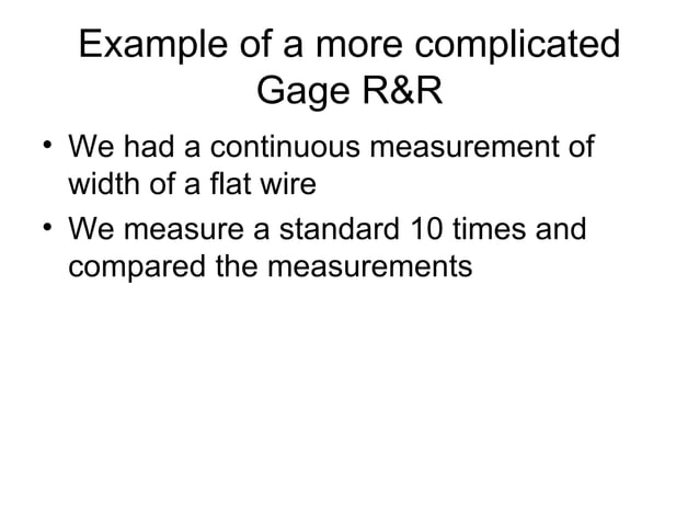 Gage r&r | PPT | Science
