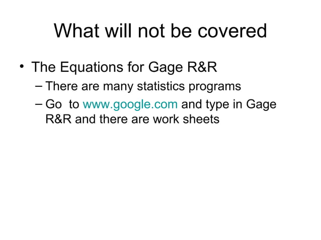 Gage r&r | PPT | Science