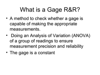 Gage r&r | PPT