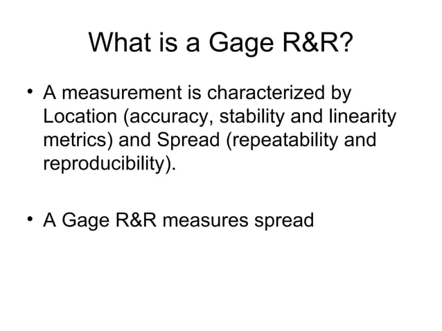 Gage r&r | PPT | Science