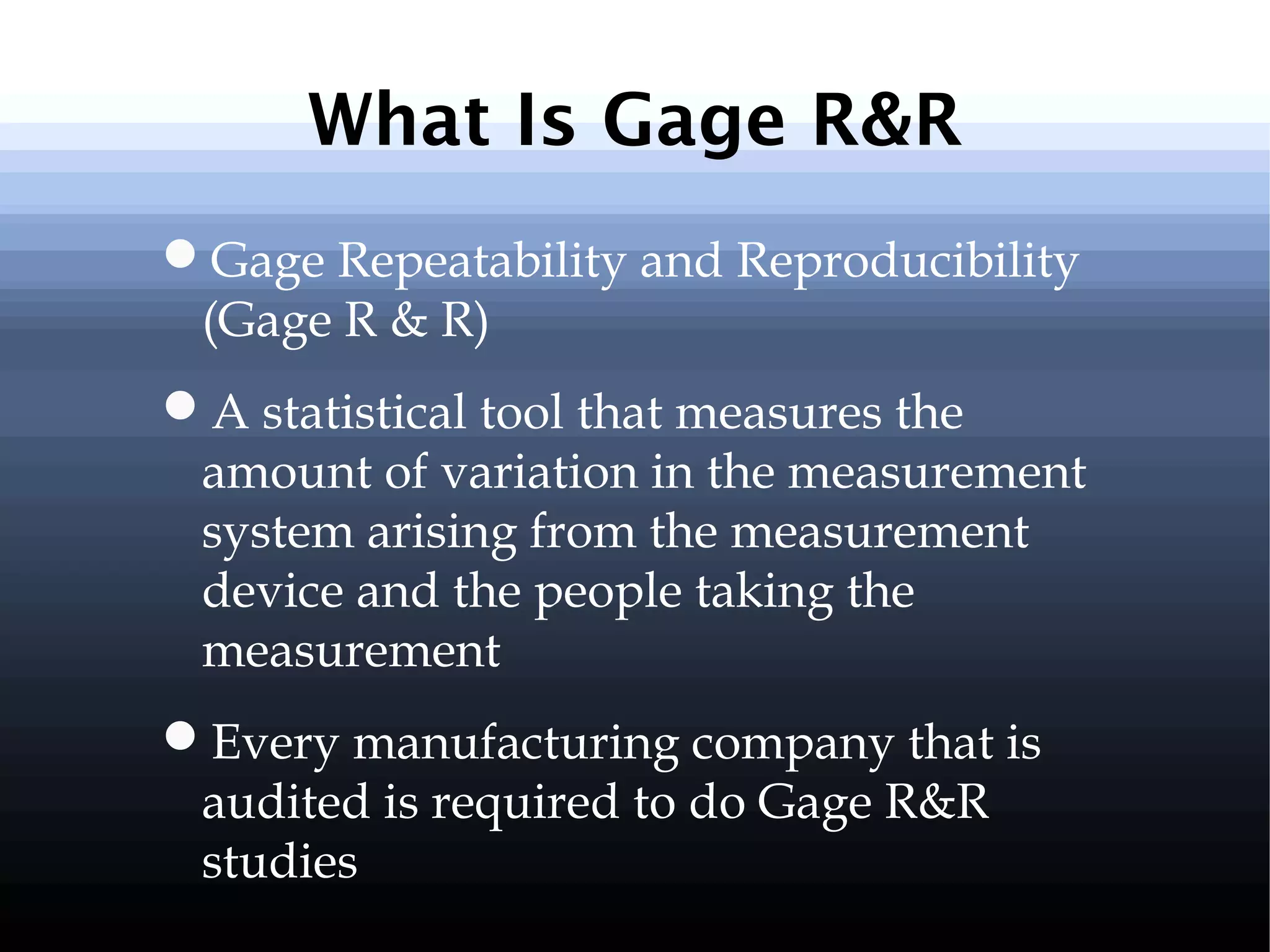 Introduction to Gage R&R | PPT