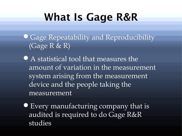 Introduction to Gage R&R | PPT