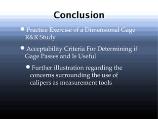 Gage r&r part ii 082015 | PPT