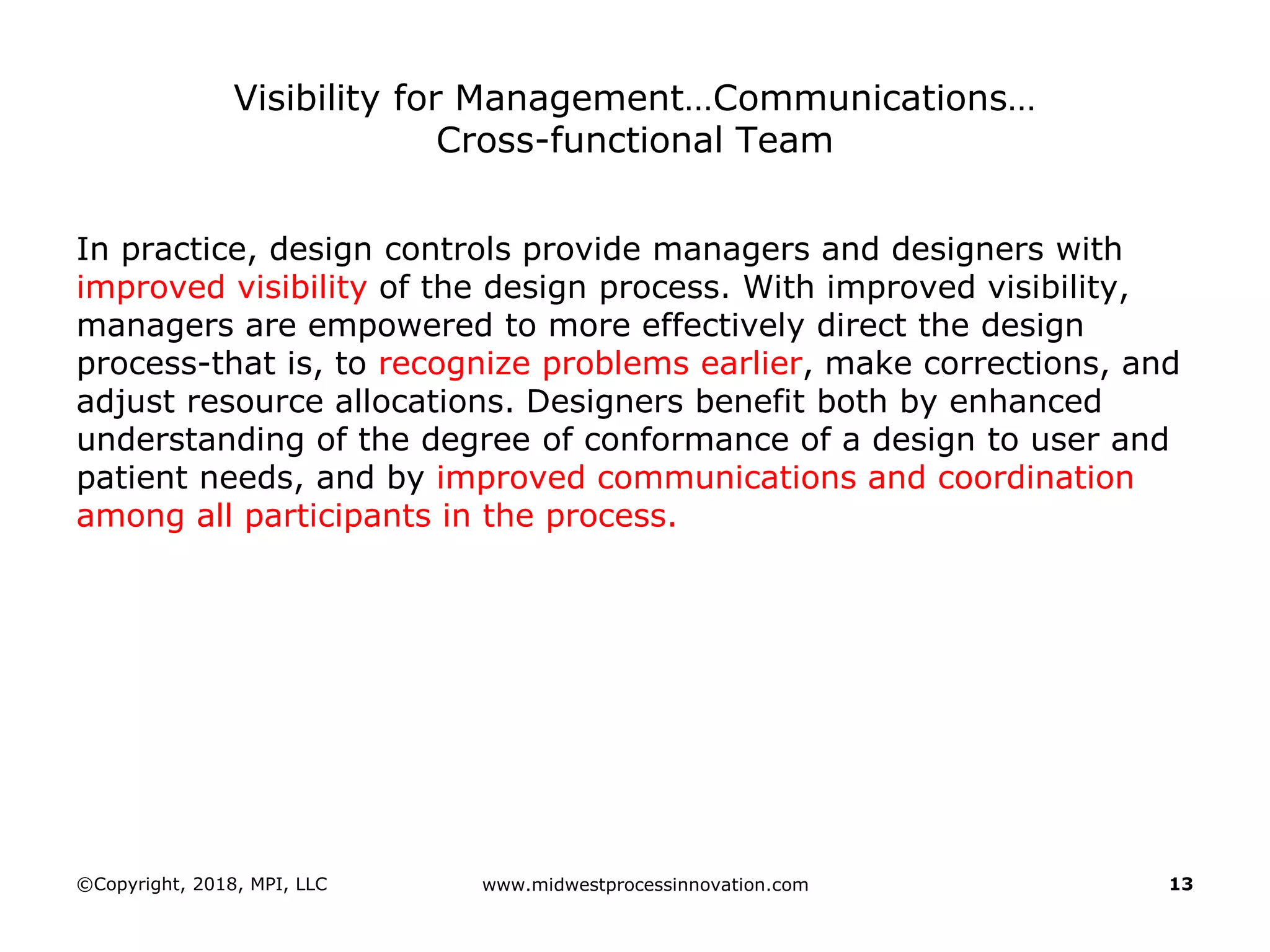 Design Controls: Building Objective Evidence and Process Architecture ...