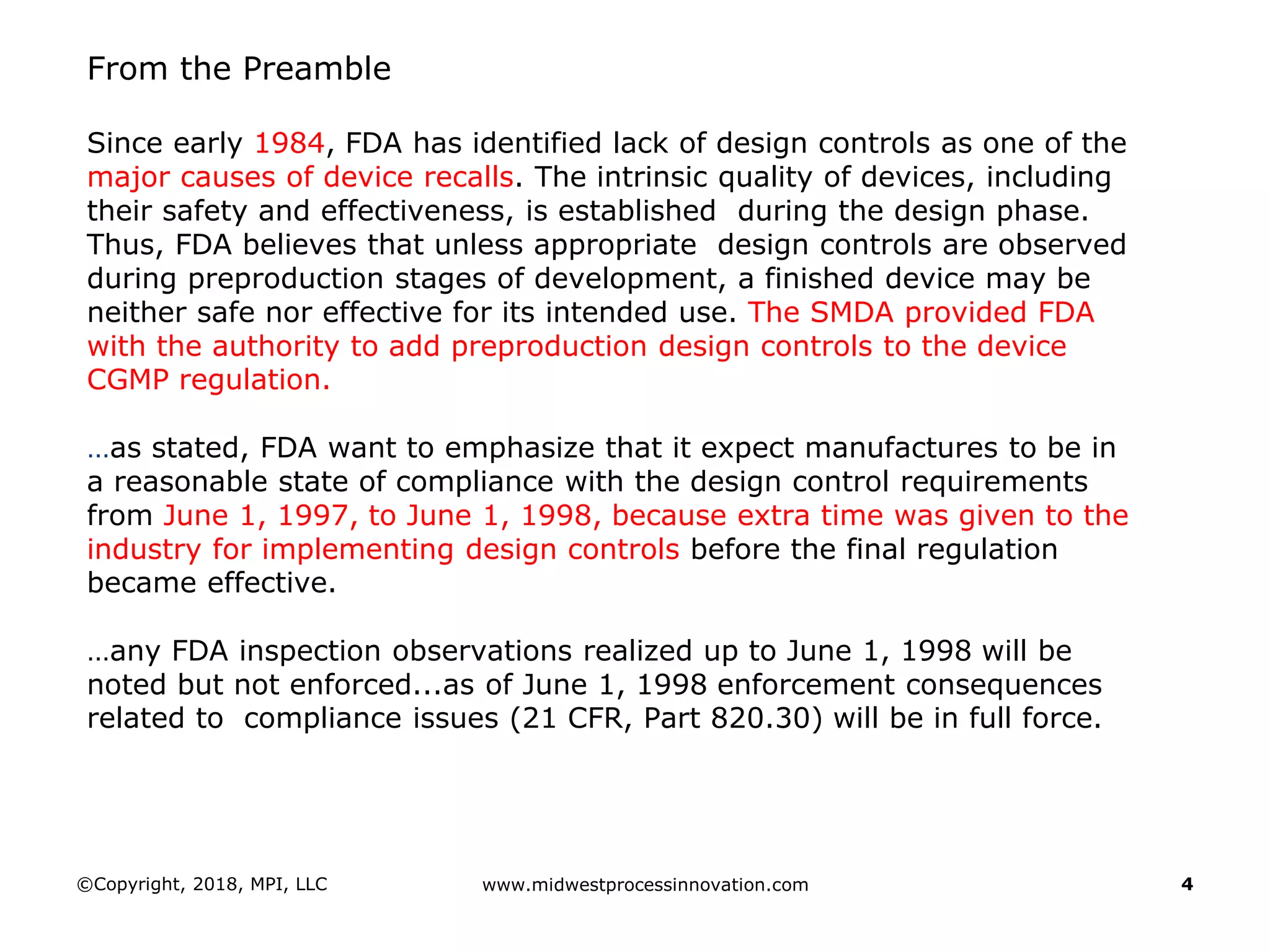 Design Controls: Building Objective Evidence and Process Architecture ...