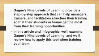 Gagne nine level of learning | PPTX