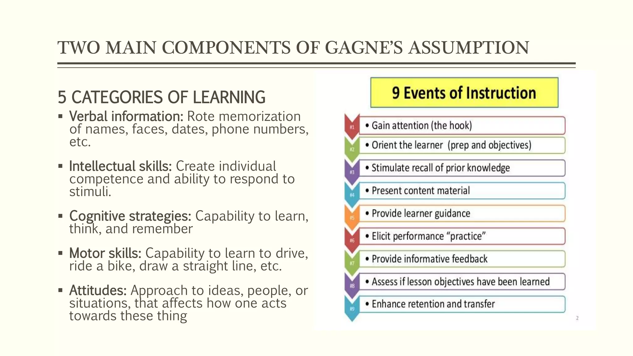 Gagne's Nine Events of Instruction | PPTX