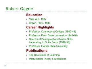 Gagne's theory on learning and instruction | PPSX | Education