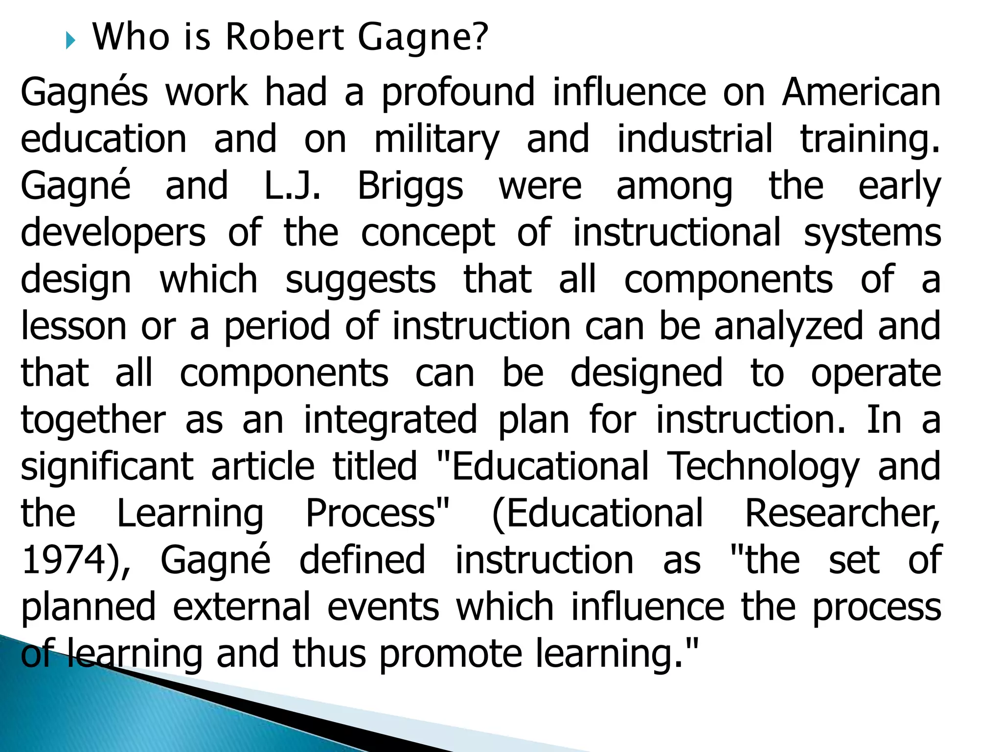 Gagne condition of learning | PPTX