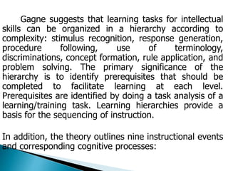 Gagne condition of learning | PPTX