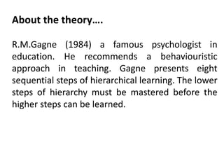 Gagne learning | PDF