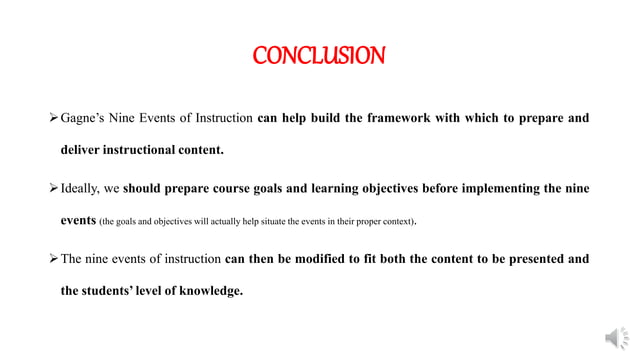 Training with Gagne`s nine events of instruction by Cosme Zinsou Odjo | PPT