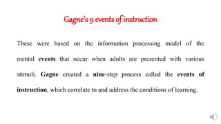 Training with Gagne`s nine events of instruction by Cosme Zinsou Odjo | PPT