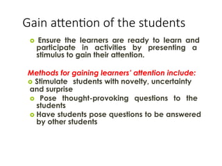 Methods for helping learners internalize new knowledge | PPT