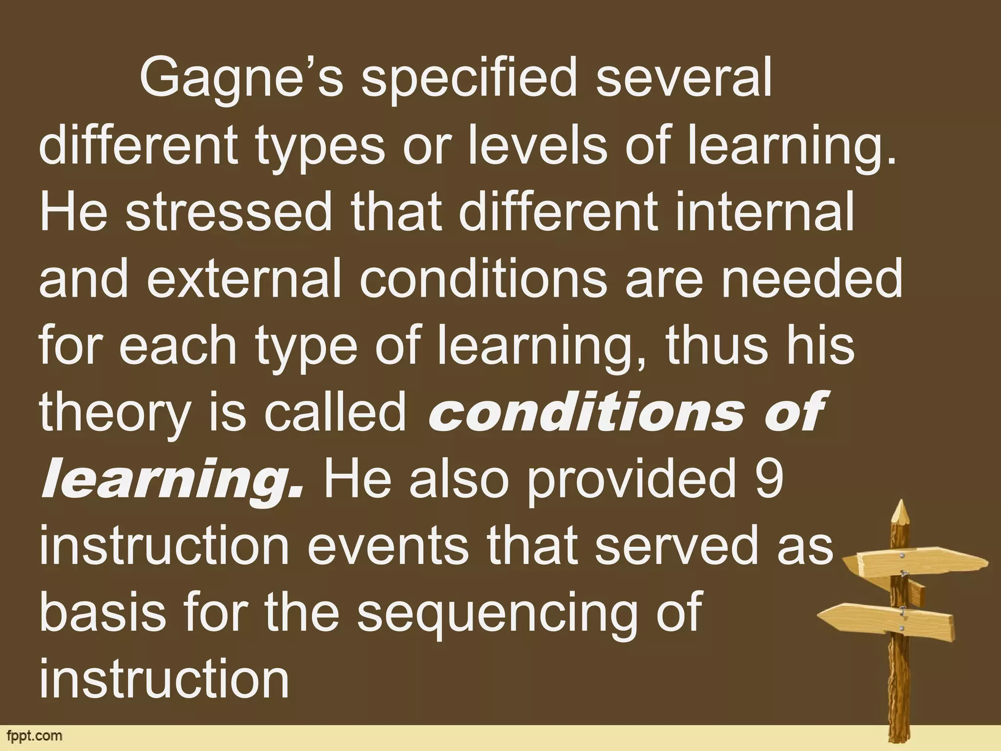 Gagne's condition of learning | PPT