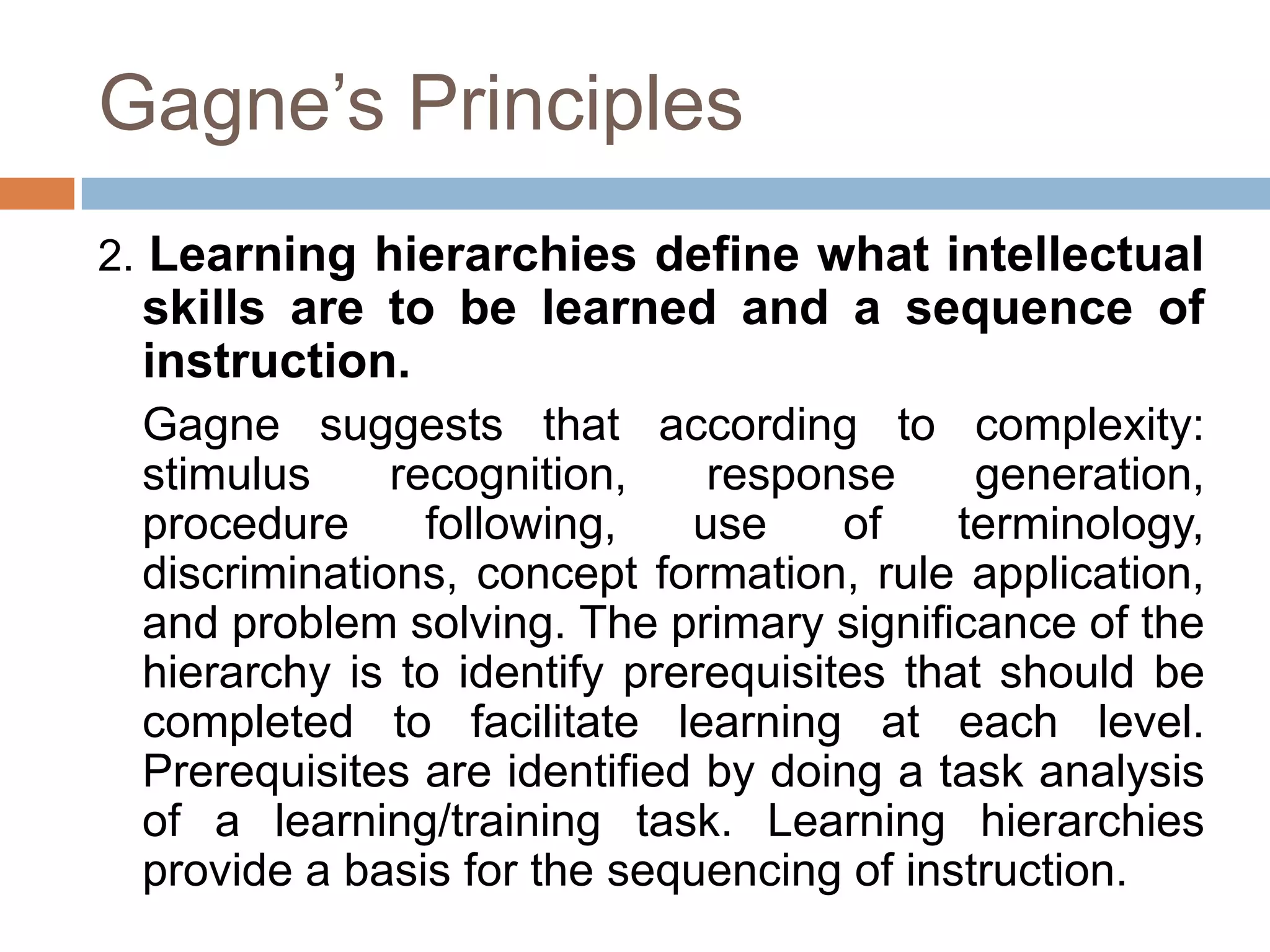 Gagne’s Conditions of Learning | PPTX