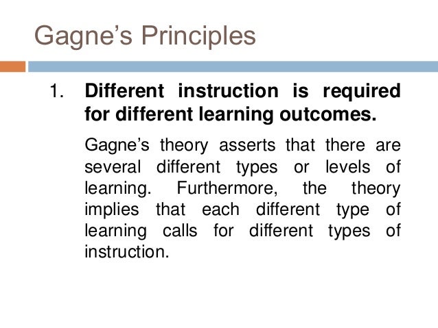 Gagne’s Conditions of Learning